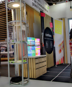 helix: large illuminated display case or display counter